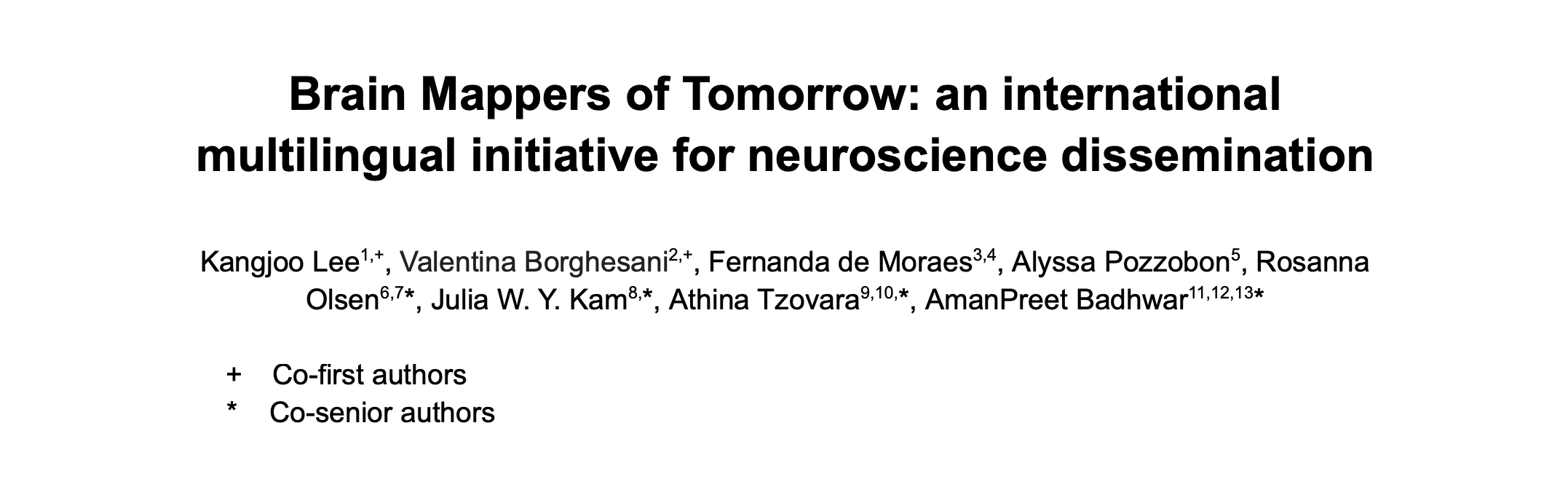 Publications | OHBM DIC